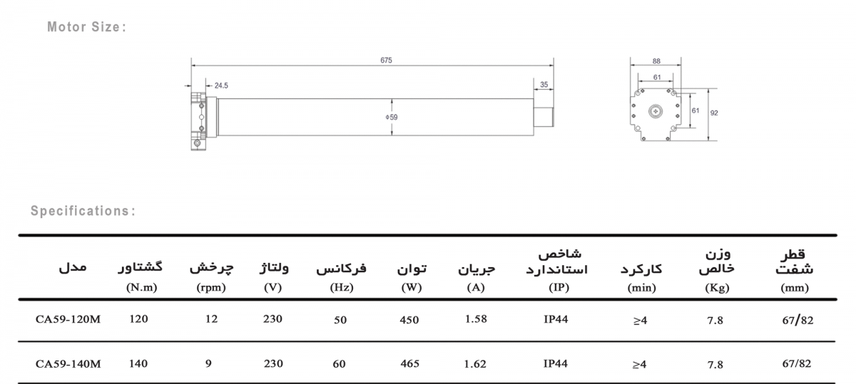 Casa tubular motor | high motor heat prevention system